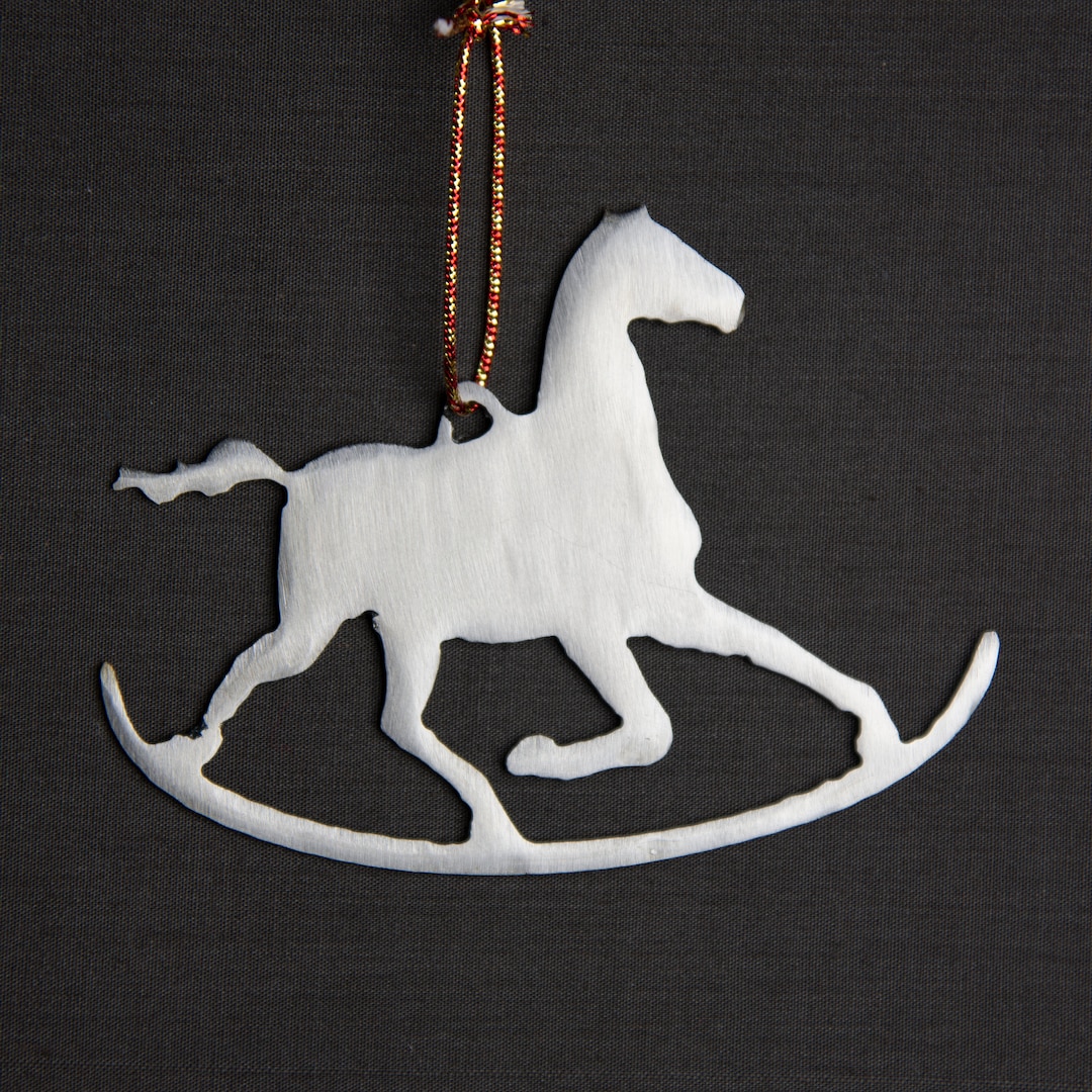 Metal Christmas Ornament, Rocking Horse Ornament, Horse, Rocky Horse ...