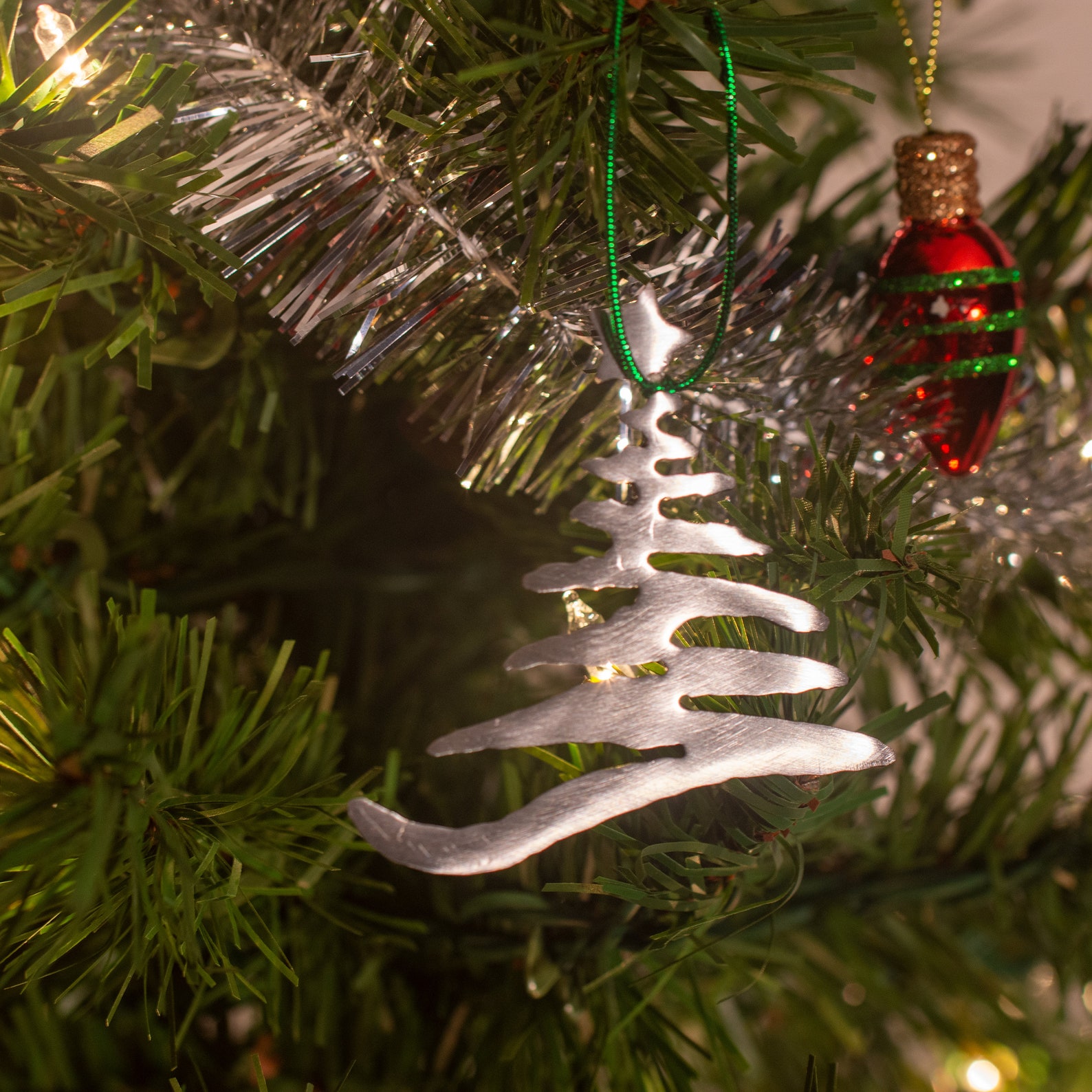 Metal Christmas Ornament Christmas Tree Ornament Minimalist | Etsy