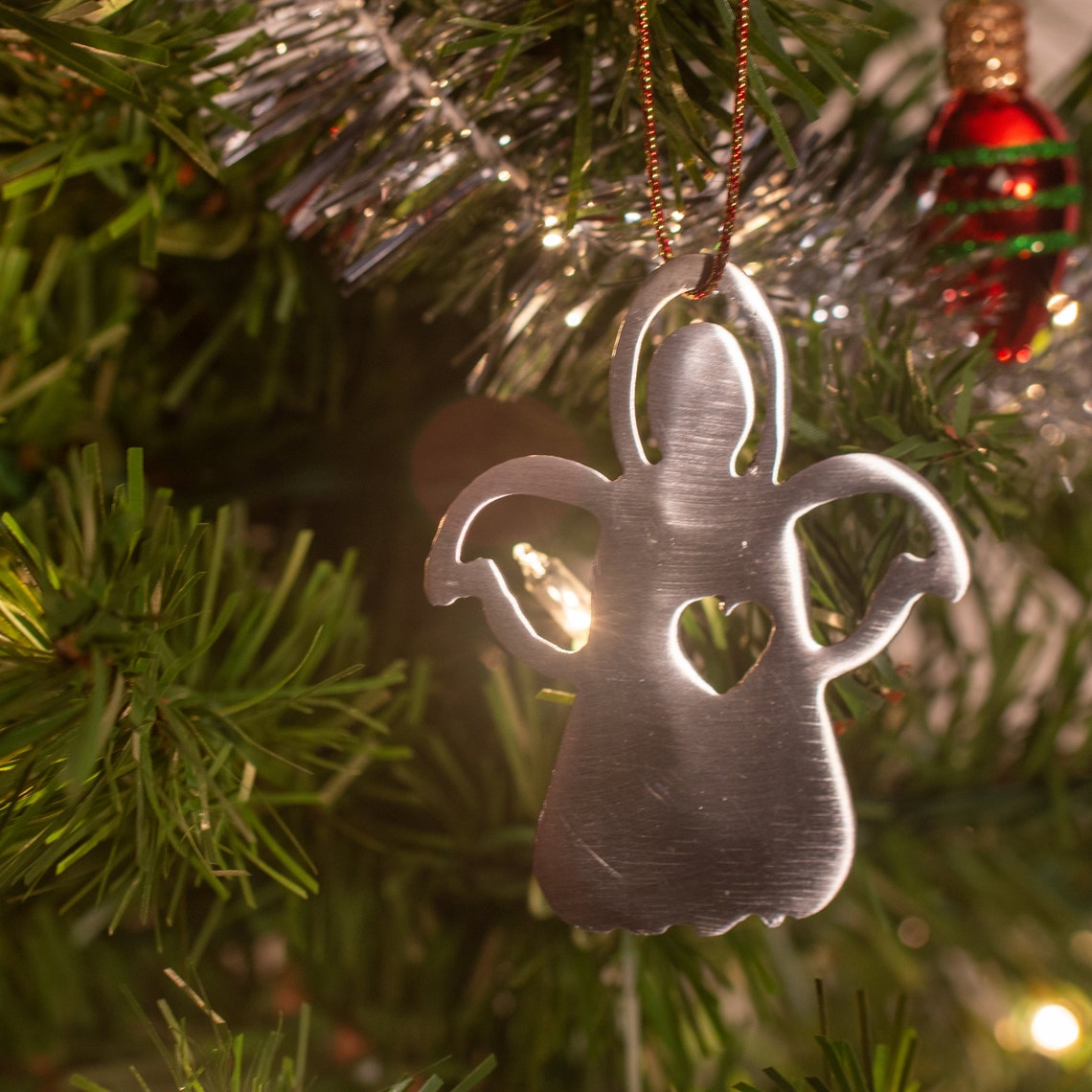 Metal Christmas Ornament, Angel Ornament, Heart, Christmas Angel ...