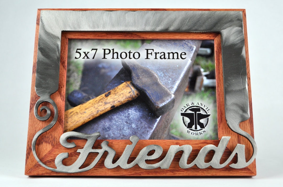 Picture Frame, Friends, 5x7 Frame, Wood and Metal, Modern Frame ...