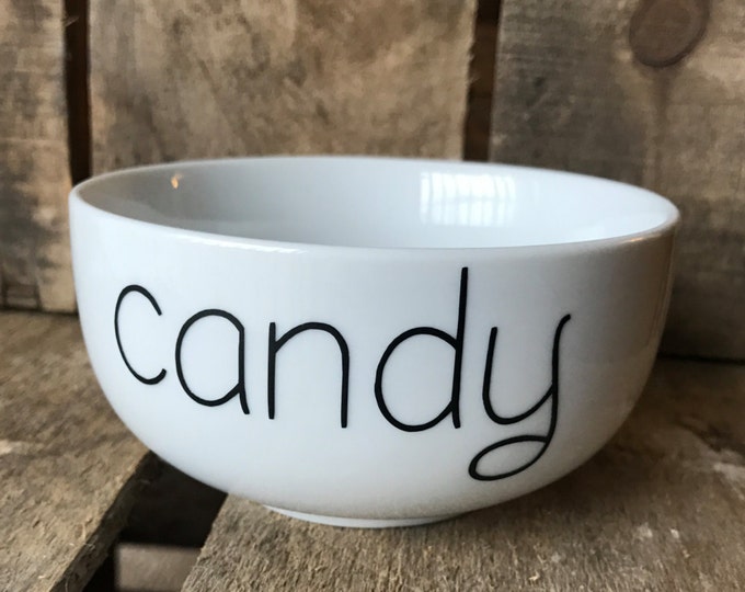 Candy Bowl, Candy Dish, Round Candy Dish, White Candy Dish - Etsy