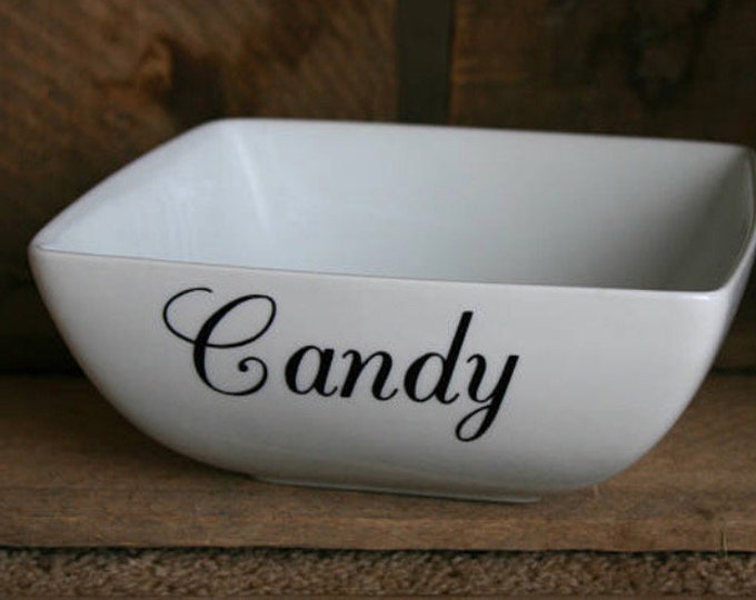 Candy Dish, Candy Bowl, White Porcelain Candy Bowl, Square Bowl - Etsy
