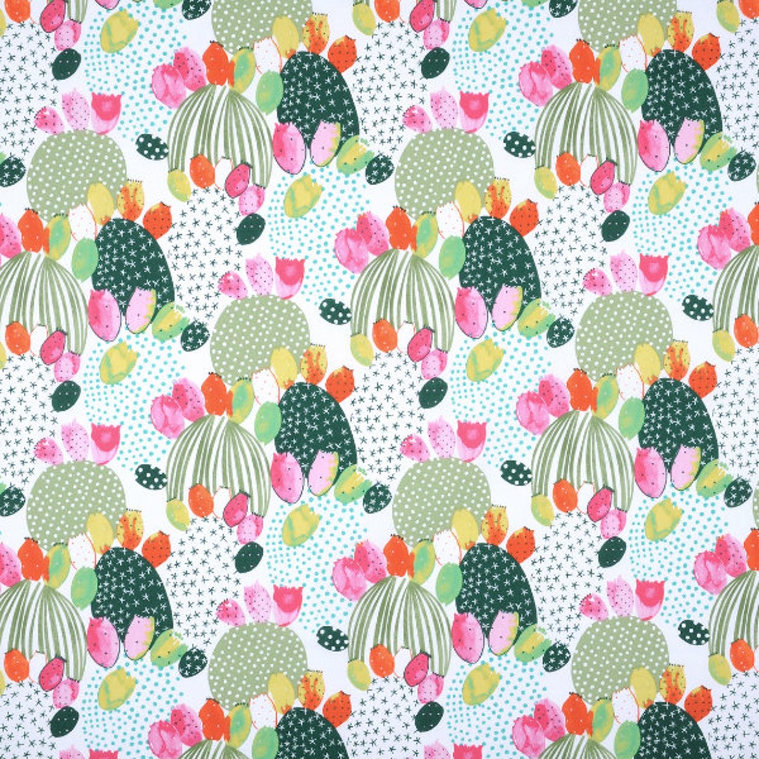 Cactus Cotton Fabric, Cactus Fabric, Clothing Fabric, Fabric by Yard ...