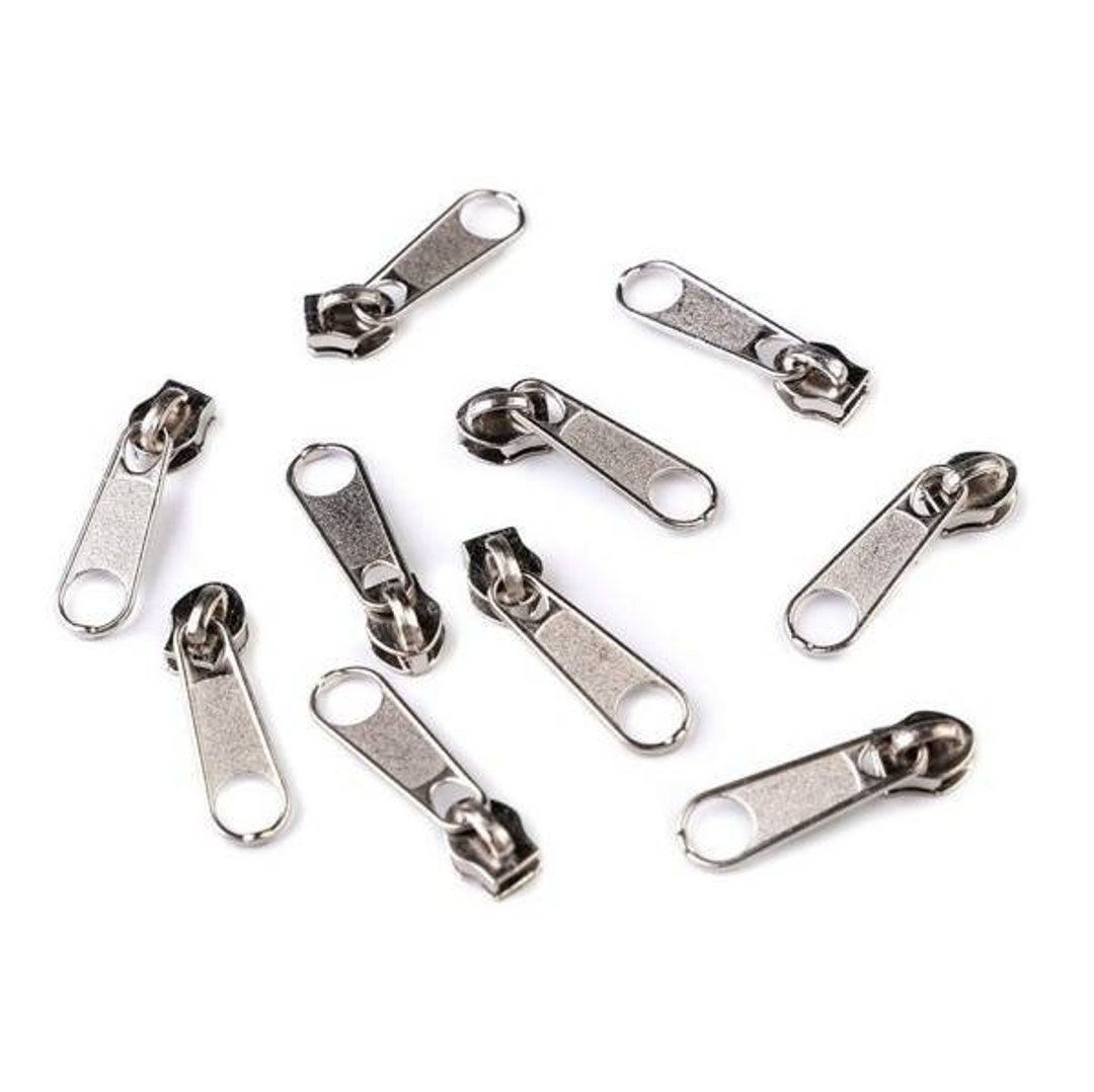 2 Pcs Slider for Nylon Zipper 3mm, Metal Slider Zippers - Etsy