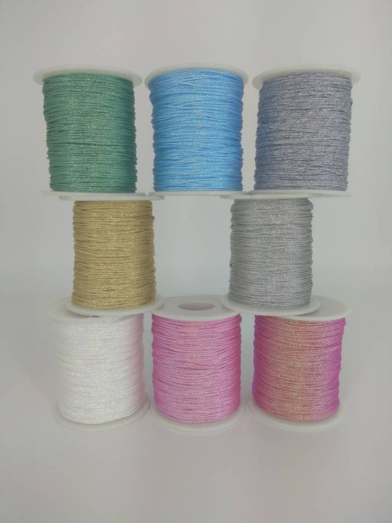 10 meters Lurex Cord 0.8mm Macrame Metallic knotting cord | Etsy