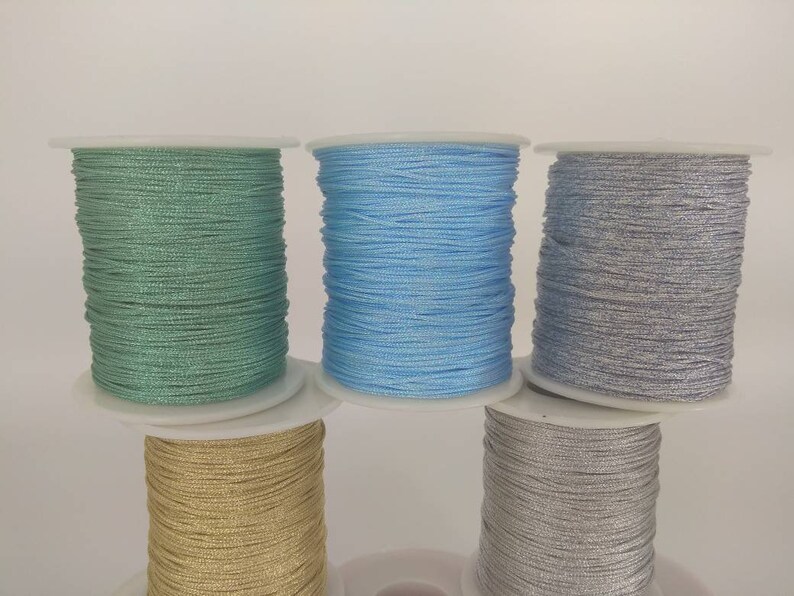 10 Meters Lurex Cord 0.8mm Macrame Metallic Knotting Cord - Etsy