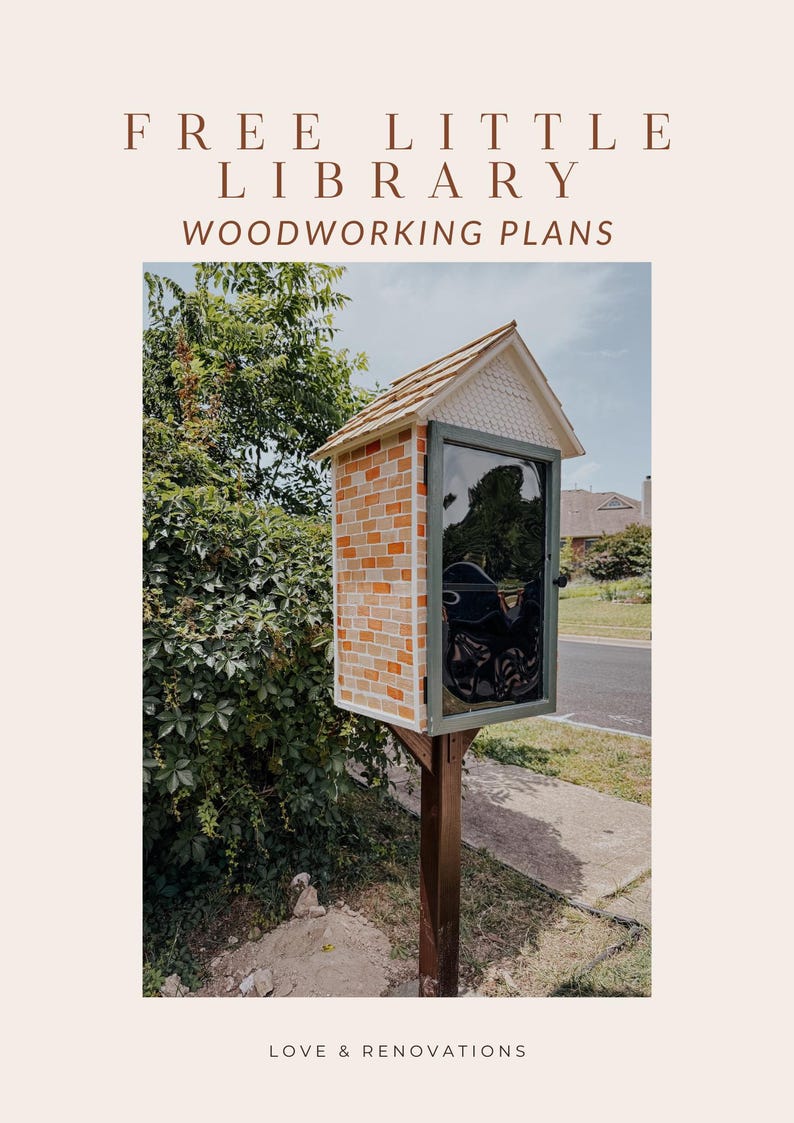 DIY Little Free Library Build Plans - Etsy