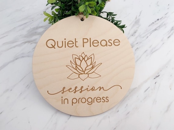 Engraved in Session Sign Quiet Please Session in Progress - Etsy