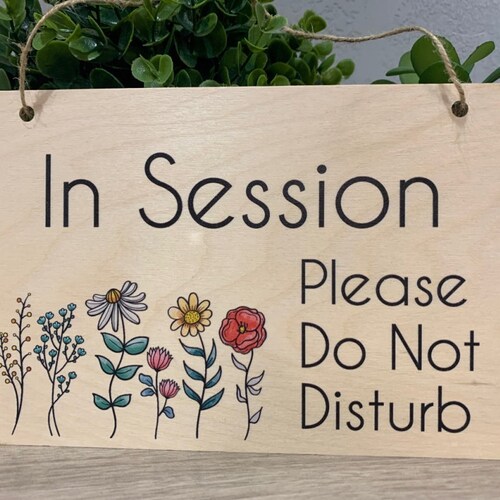 Therapy in Session Sign / Please Do Not Disturb / Custom Door - Etsy