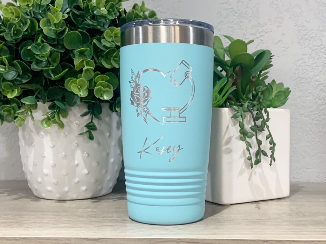 Personalized Lab Tech Tumbler, Microscope Mug, Lab Technician Gift ...
