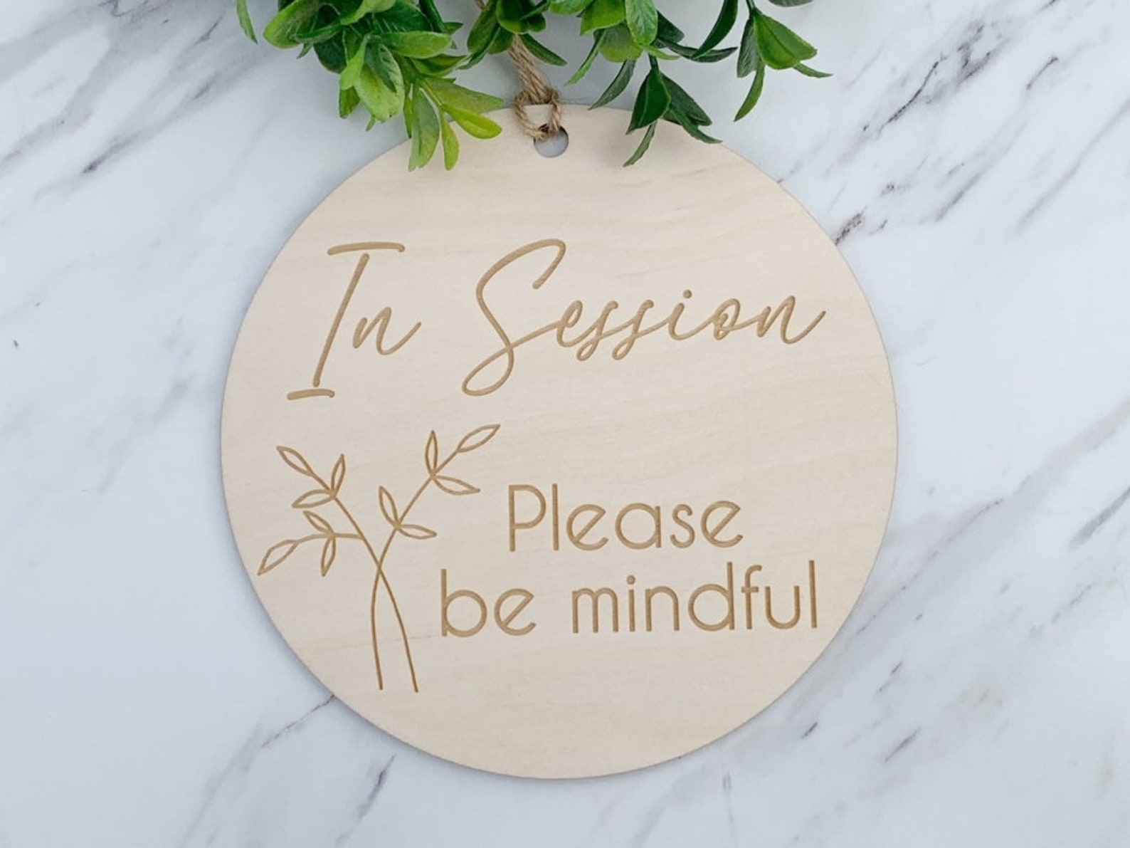 In Session Sign Engraved Please Be Mindful Session in - Etsy