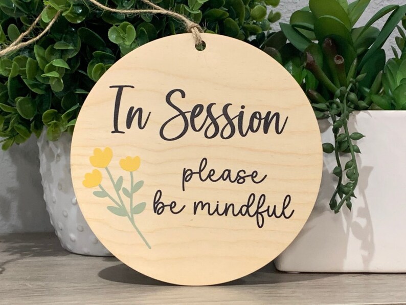 In Session Sign Wood UV Printed Door Sign Esthetician Door - Etsy