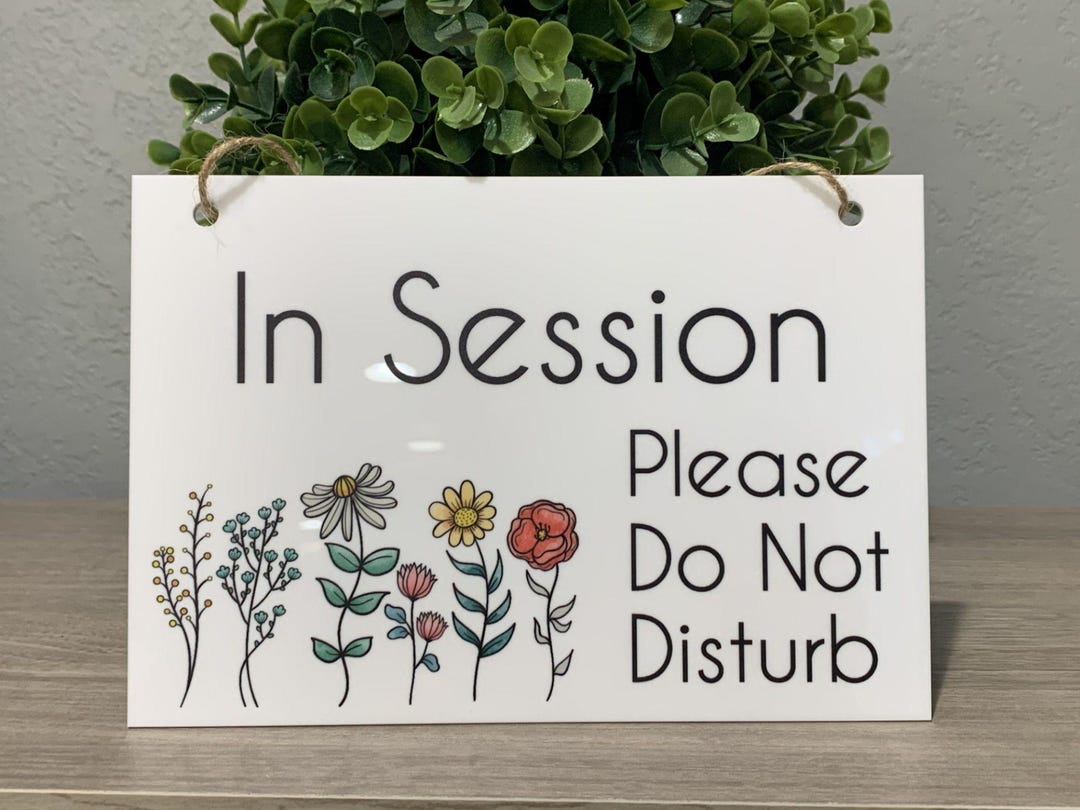 Flower Do Not Disturb Sign, in Session Sign, Acrylic Door Sign, Massage ...