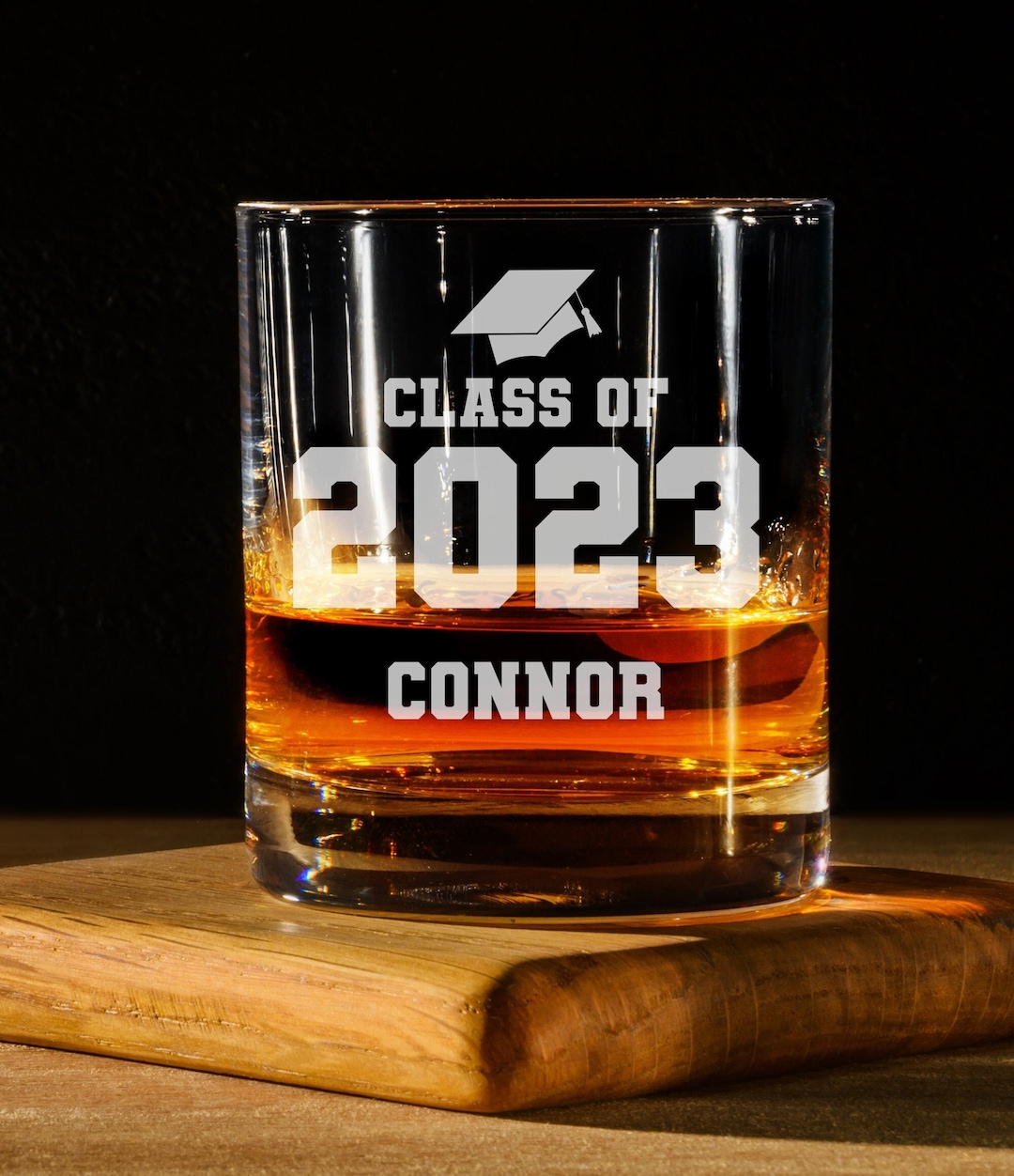 Graduation Whiskey Glass, College Graduation Gift for Him, Class of ...