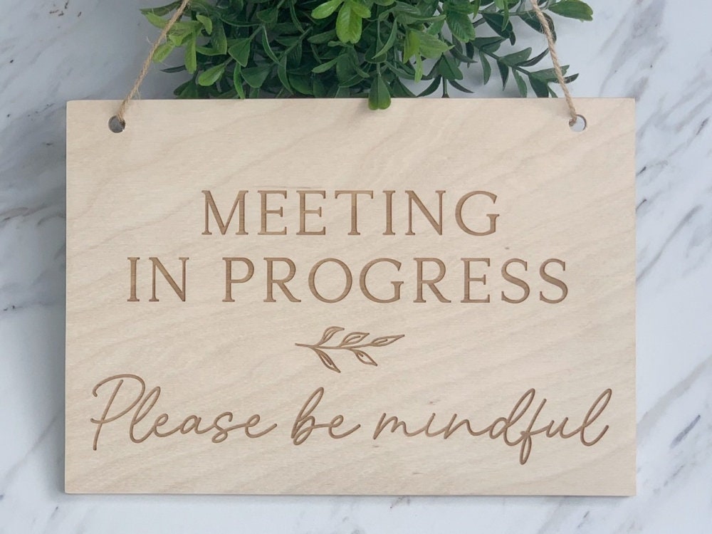 Meeting in Progress Sign Office Meeting Sign Home Office - Etsy