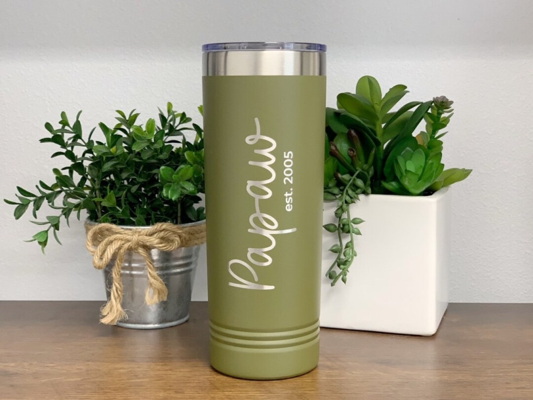 Papaw Tumbler, Papaw Gift, Engraved Coffee Cup, 20oz 30oz, Water Bottle ...