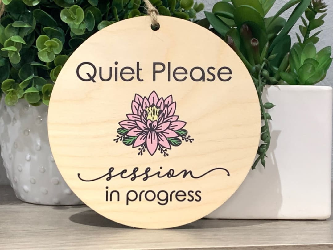 In Session Sign, Quiet Please, Session in Progress, Do Not Disturb, Office Door Sign, Therapy ...