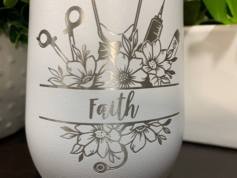 Engraved Nurse Wine Tumbler Er Nurse Week Practitioner Rn Etsy