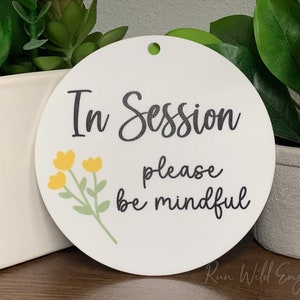 In Session Sign, Wood UV Printed Door Sign, Esthetician Door Sign ...