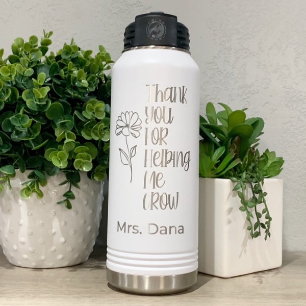 Teacher Water Bottle - Etsy