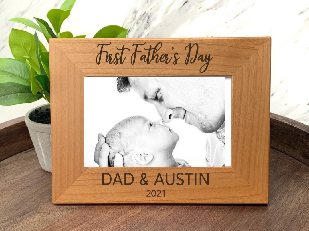 Personalized Father's Day Frame, First Father's Day Frame, Dad and Baby ...