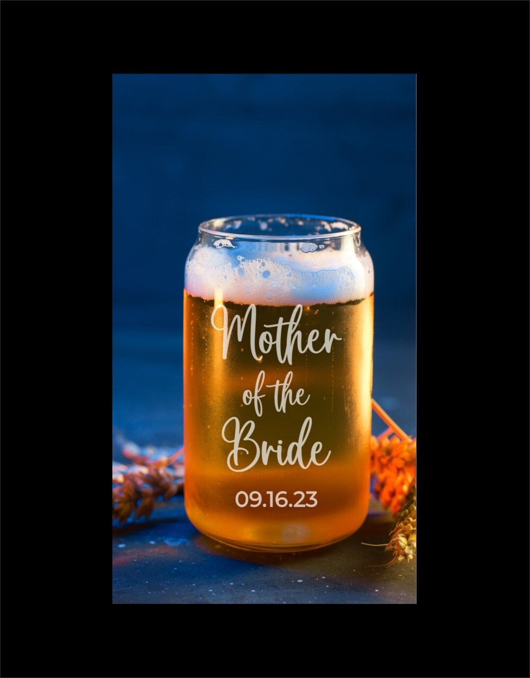 Mother of the Bride Glass, Mother of the Groom Cup, Etched Beer Can ...
