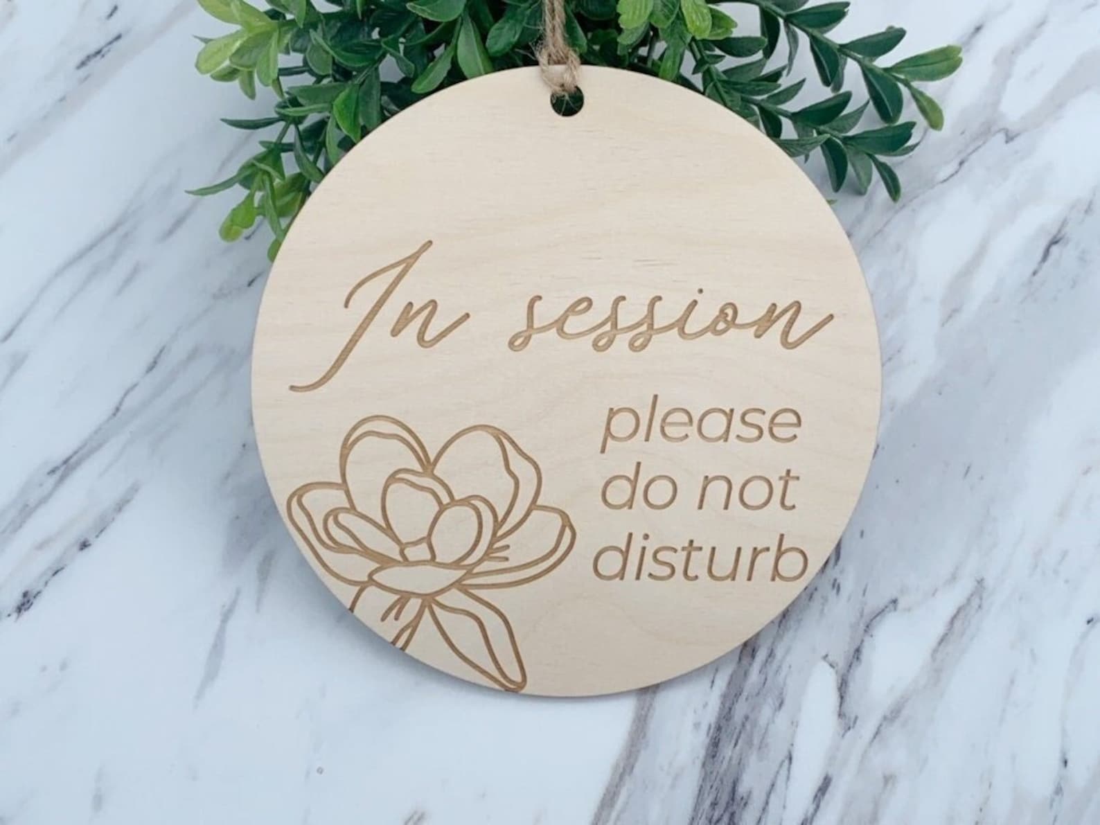 Therapy in Session Sign Wood Engraved Round Door Sign - Etsy