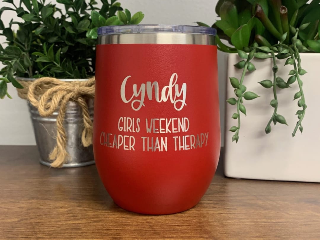 Engraved Girls Trip Wine Tumbler, Girls Weekend Gift Idea, Cheaper Than ...