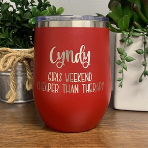 Engraved Girls Trip Wine Tumbler, Girls Weekend Gift Idea, Cheaper Than ...