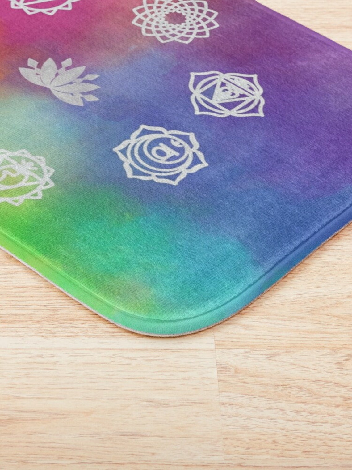 Yoga Bath Mat 7 Chakras Custom 17x24 or 21x34 Bathroom Rug - Etsy