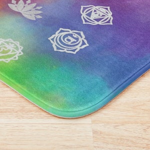 Yoga Bath Mat 7 Chakras Custom 17x24 or 21x34 Bathroom Rug - Etsy
