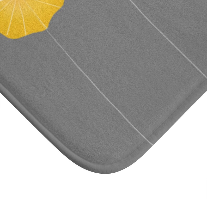 Yellow Flowers Bath Mat Wild Floral Minimalist Bath Mats - Etsy