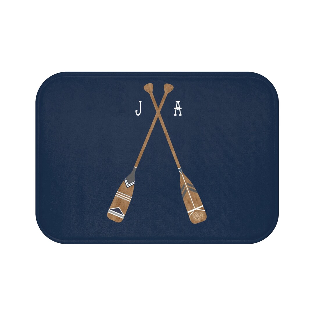 Nautical Bath Mat With Rowing Oars Design Perfect Boat Lover Gift and ...