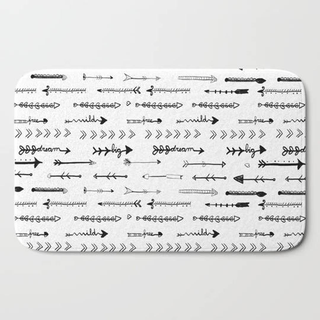 Arrows Bath Mat Boho Decorative Floor Mat Small Large - Etsy