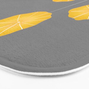 Yellow Flowers Bath Mat Wild Floral Minimalist Bath Mats - Etsy
