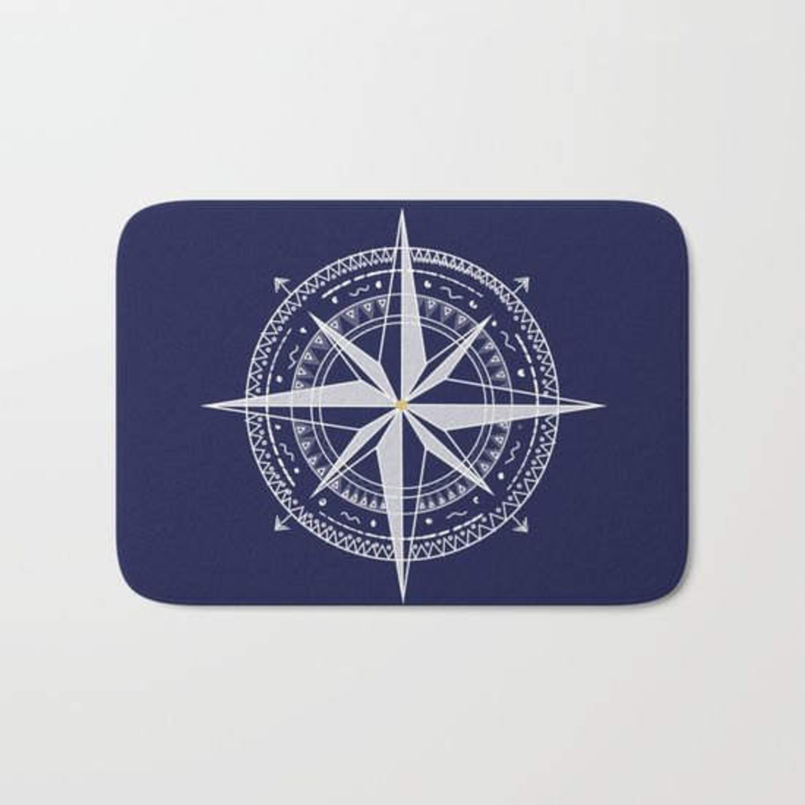 Nautical Compass Bath Mat Canoe Personalized 17x24 21x34 - Etsy