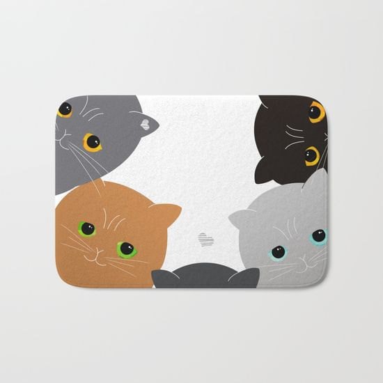 Cats Bath Mat Personalized Small Large Rug Cute Kittens - Etsy