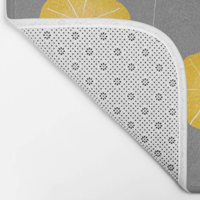 Yellow Flowers Bath Mat Wild Floral Minimalist Bath Mats - Etsy