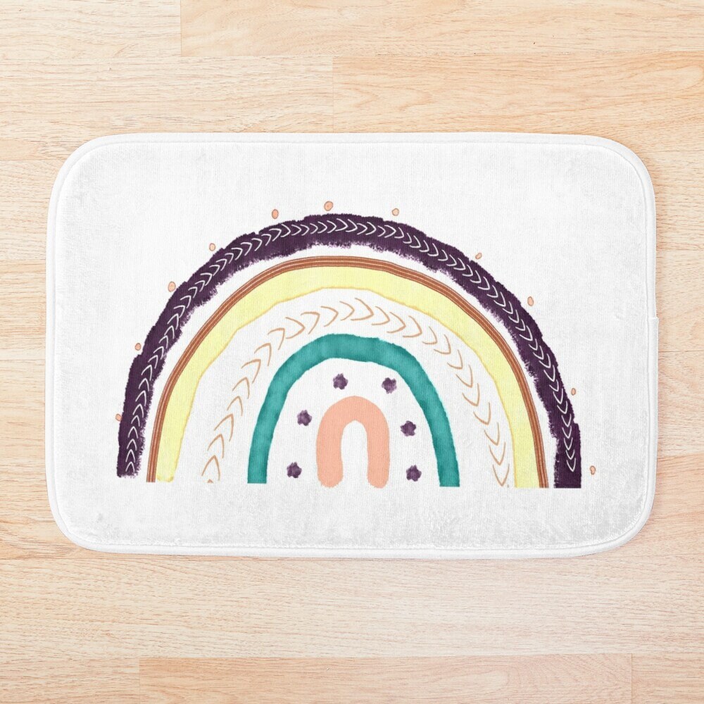 Rainbow Bathroom Rug Custom Bath Mat Girls Bath Mat Rainbow - Etsy