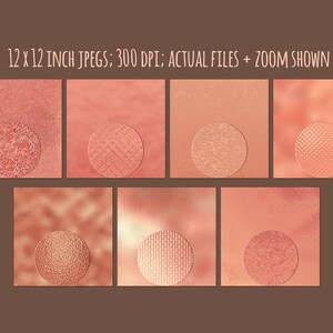 Rose Gold Digital Paper, Rose Gold Textures, Rose Gold, Scrapbook Paper ...