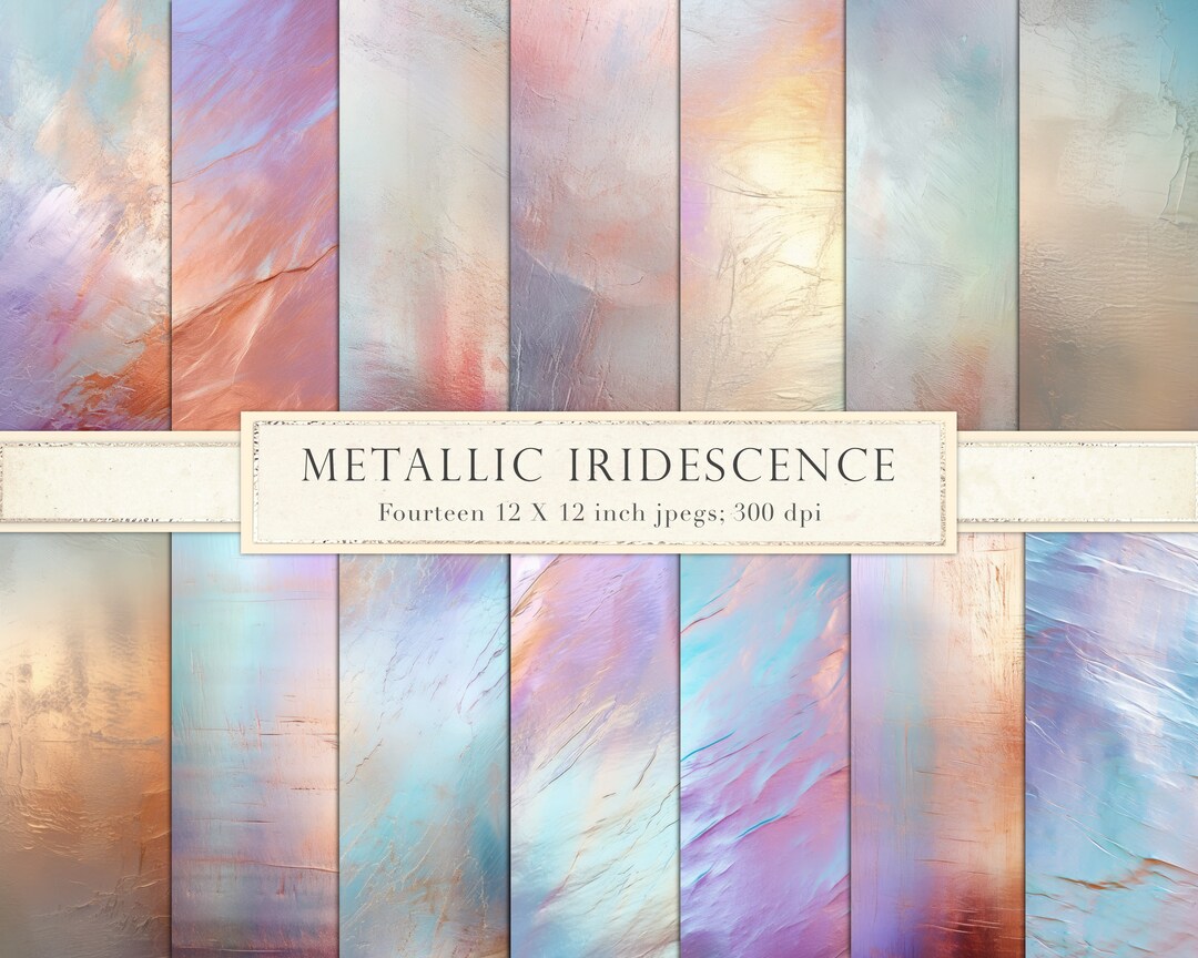 Pastel Metal, Metallic, Iridescent, Textures, Digital Paper, Scrapbook ...
