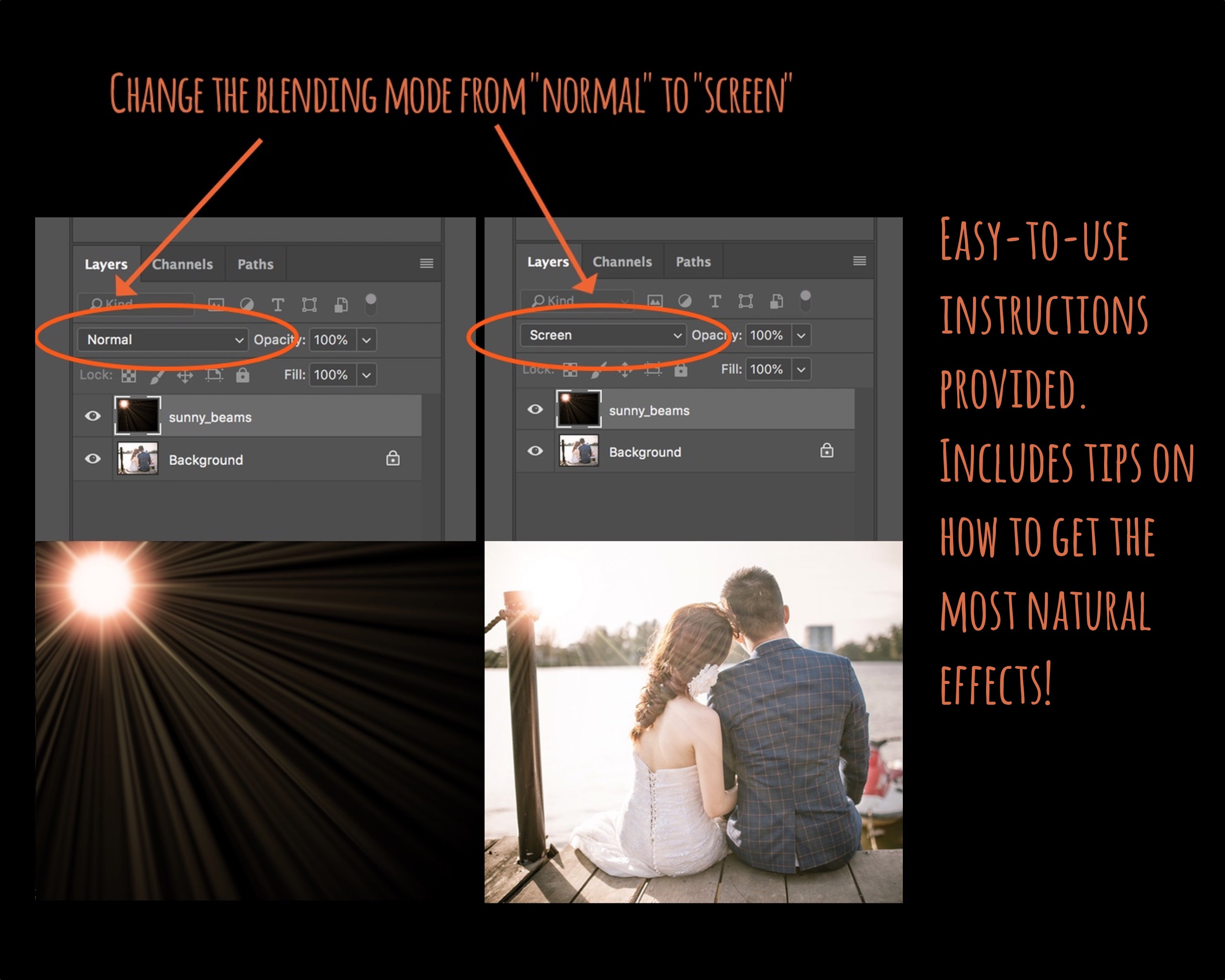 Sunlight Overlays Photoshop Overlays Sun Ray Overlays - Etsy Australia