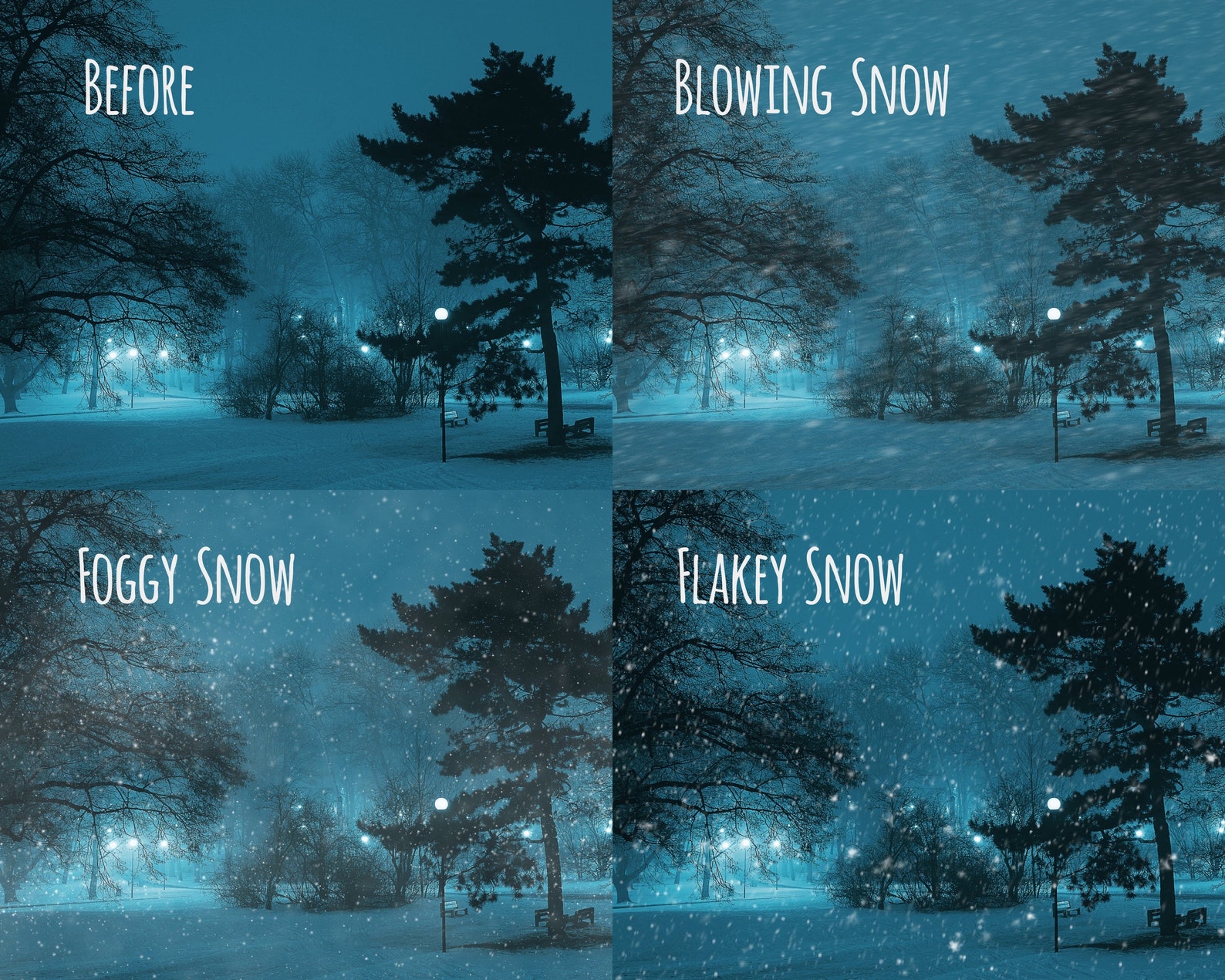 Snow Overlay Photoshop Overlay Falling Snow Winter Overlay | Etsy