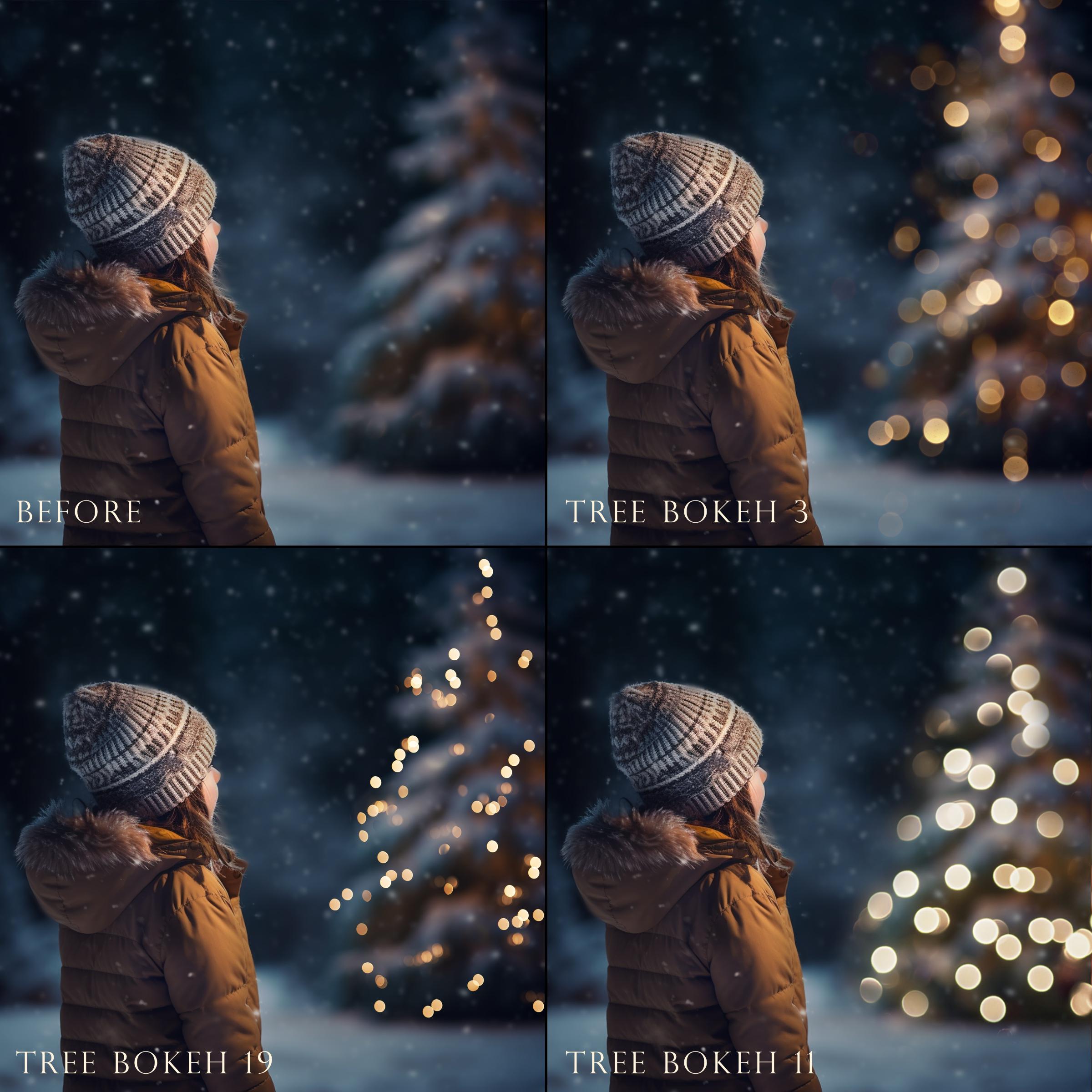 Christmas Tree Bokeh Overlays, Tree Bokeh Overlays, Christmas Bokeh ...
