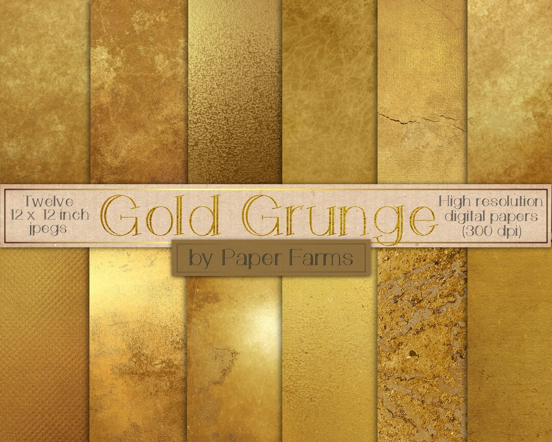 Gold Grunge, Aged Gold, Vintage, Gold, Antique, Digital Paper, Texture ...