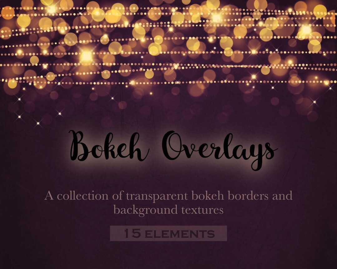 Bokeh Confetti Borders, Bokeh Frames, Bokeh Overlays, Metallic Bokeh ...