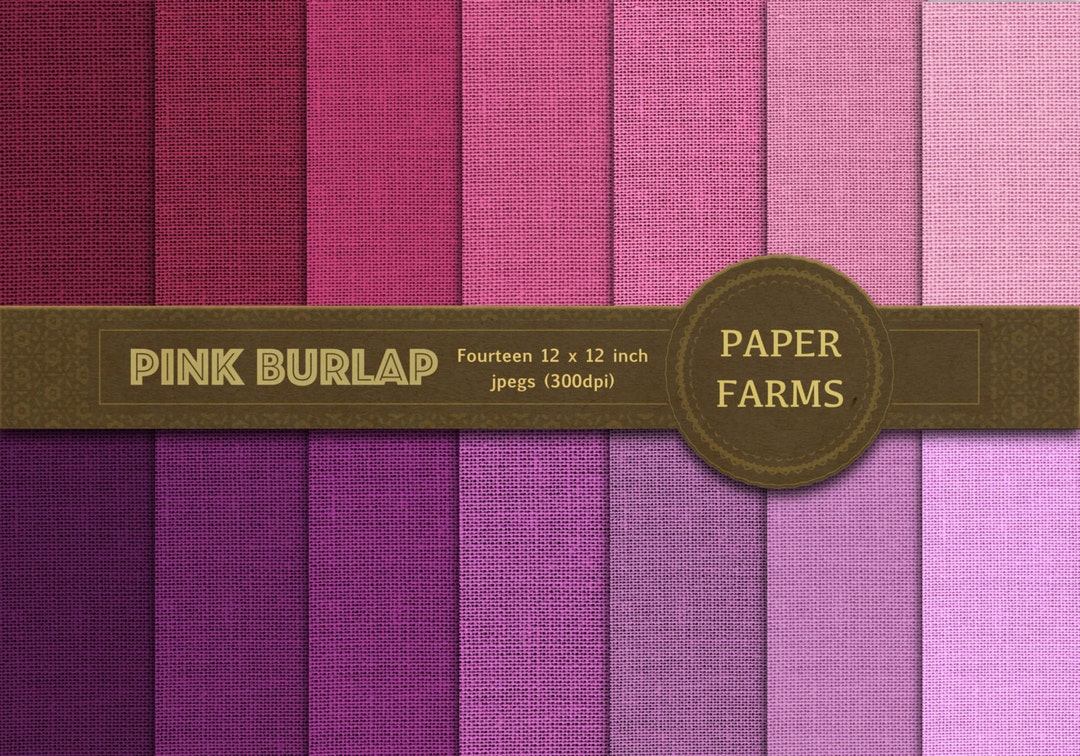 Pink Burlap Digital Paper, Purple Burlap Digital Paper, Pink Linen ...