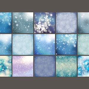 Winter Bokeh Digital Paper, Christmas Digital Paper, Winter Digital ...