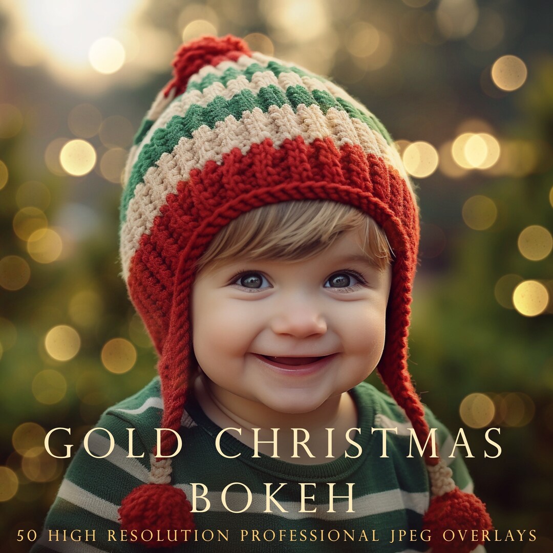 Christmas Overlays, Gold Christmas Overlays, Christmas Bokeh Overlays ...