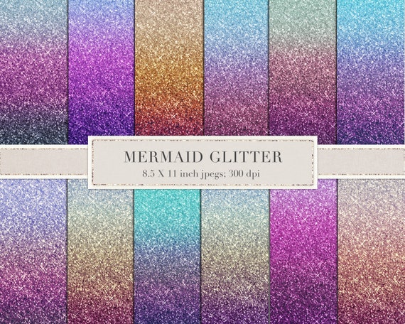 Mermaid Glitter Ombre Mermaid Glitter Gradients Rainbow - Etsy